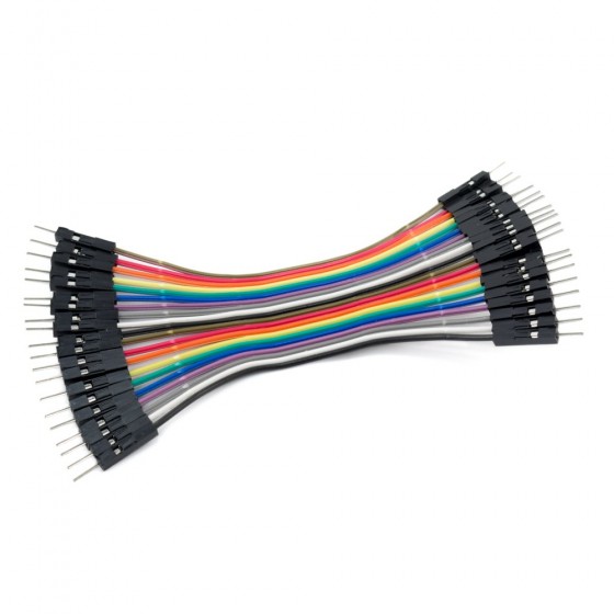 Cable Dupont, macho a macho 20cm x 20Und