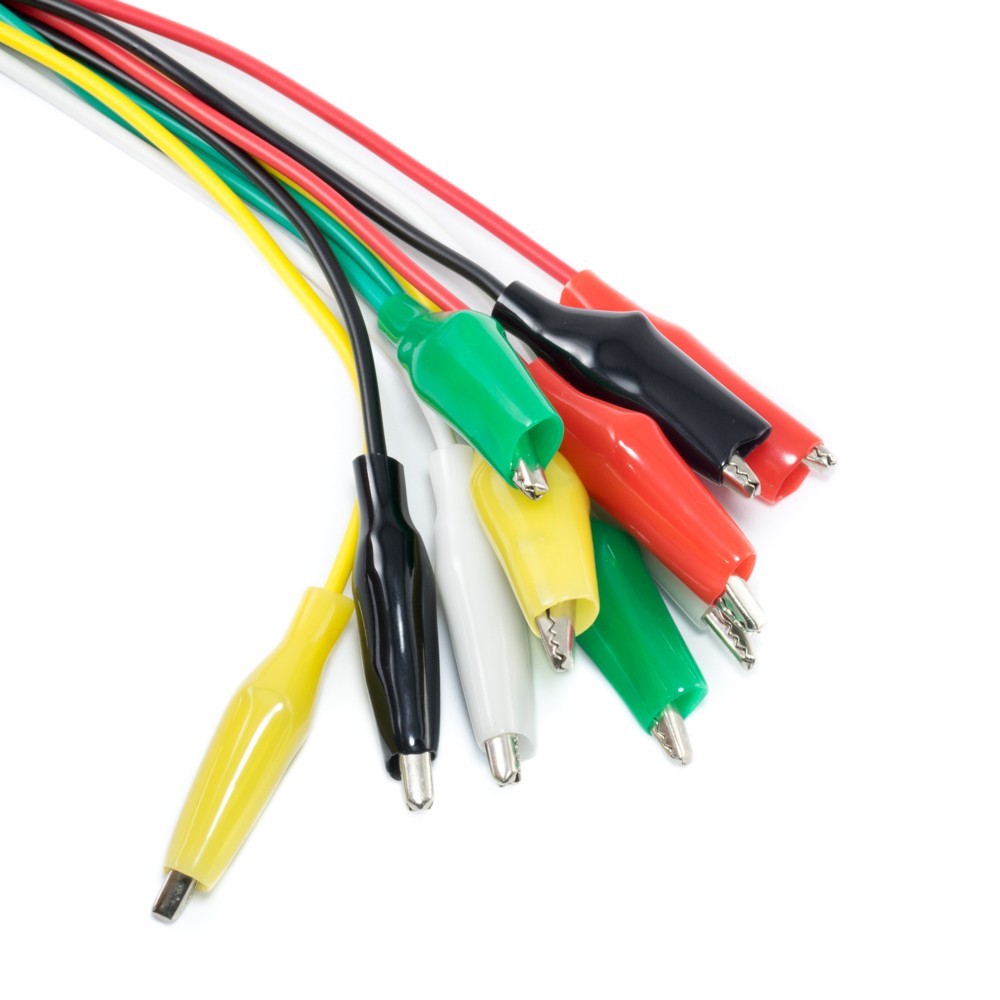 Cable doble cocodrilo L46cm / 5 Und