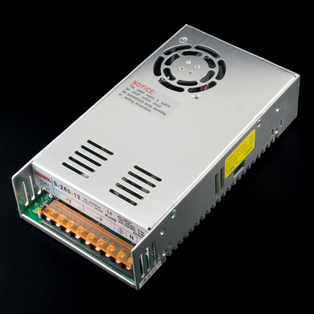 Fuente de alimentación conmutada AC/DC 250W 12V 20A WODE