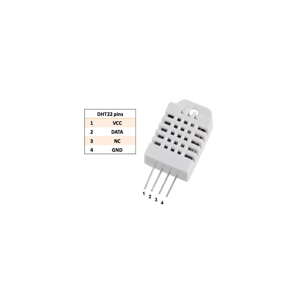Sensor de temperatura y humedad relativa DHT22 (AM2302)
