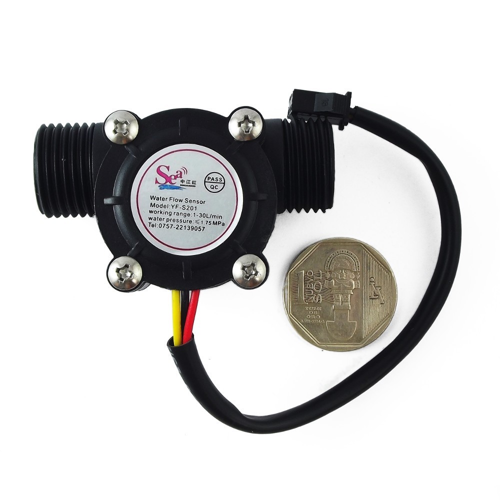 Sensor de flujo de agua 1/2" YF-S201