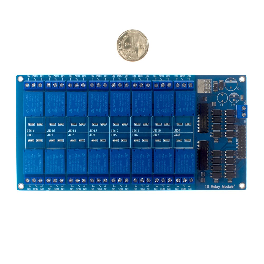 Módulo Relay 16CH 5VDC Optoacoplado