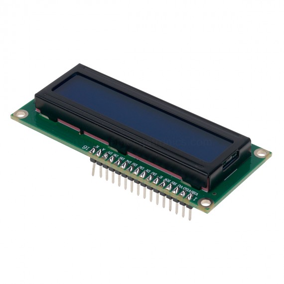 Display Alfanumérico LCD 1602 - 5V azul, con pines soldados Display Alfanumérico LCD 1602 - 5V azul, con pines soldados