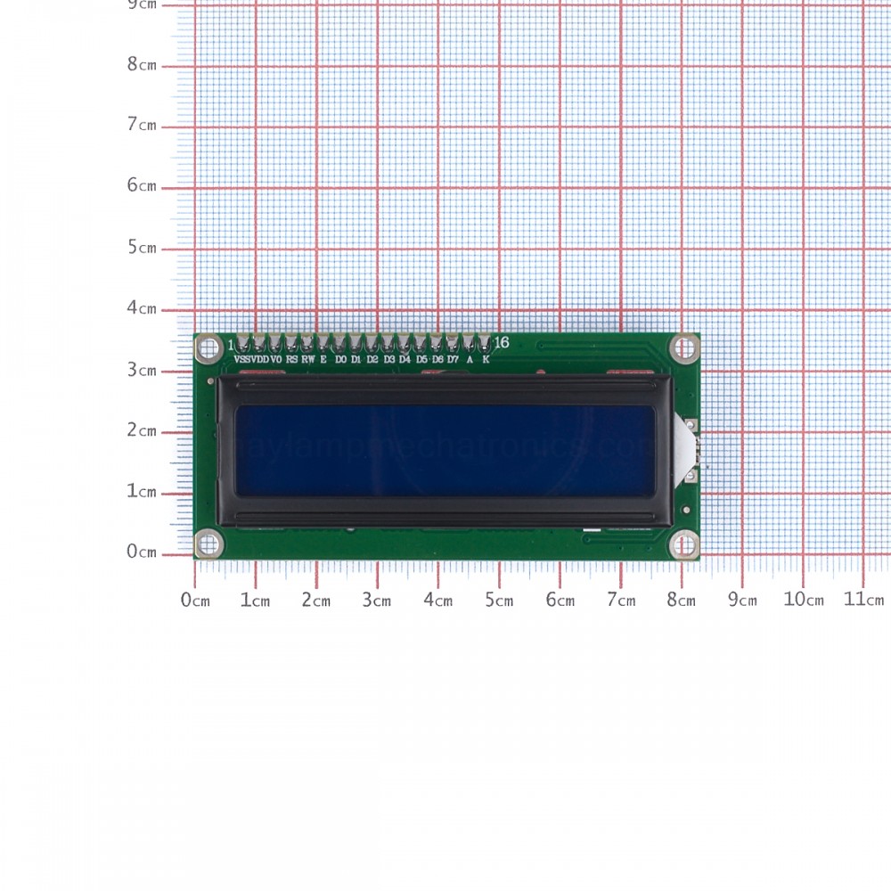 Display Alfanumérico LCD 1602 - 5V azul, con pines soldados Display Alfanumérico LCD 1602 - 5V azul, con pines soldados