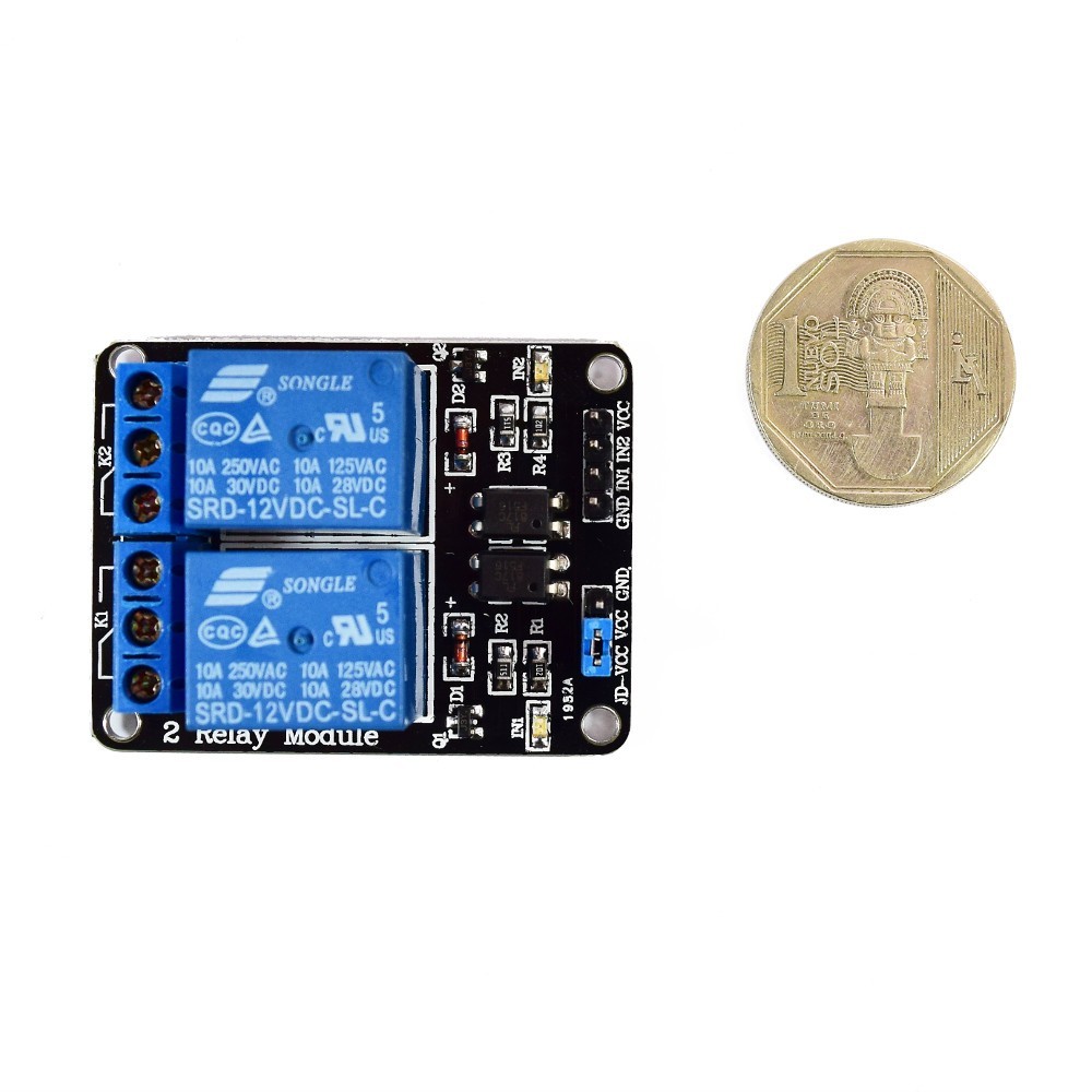 Módulo Relay 2CH 12VDC Optoacoplado