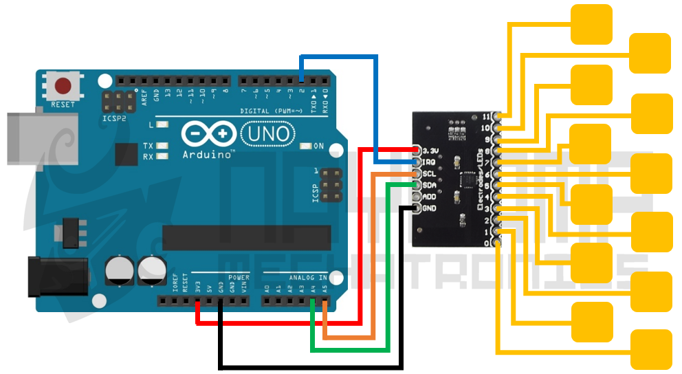 Tutorial sensor táctil capacitivo MPR121